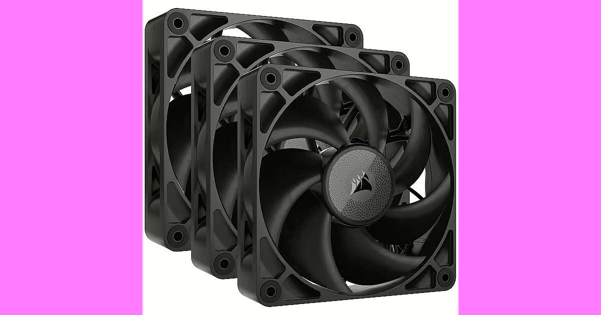 Corsair iCUE LINK RX120 MAX, Black, PWM Starter Kit with iCUE LINK ...