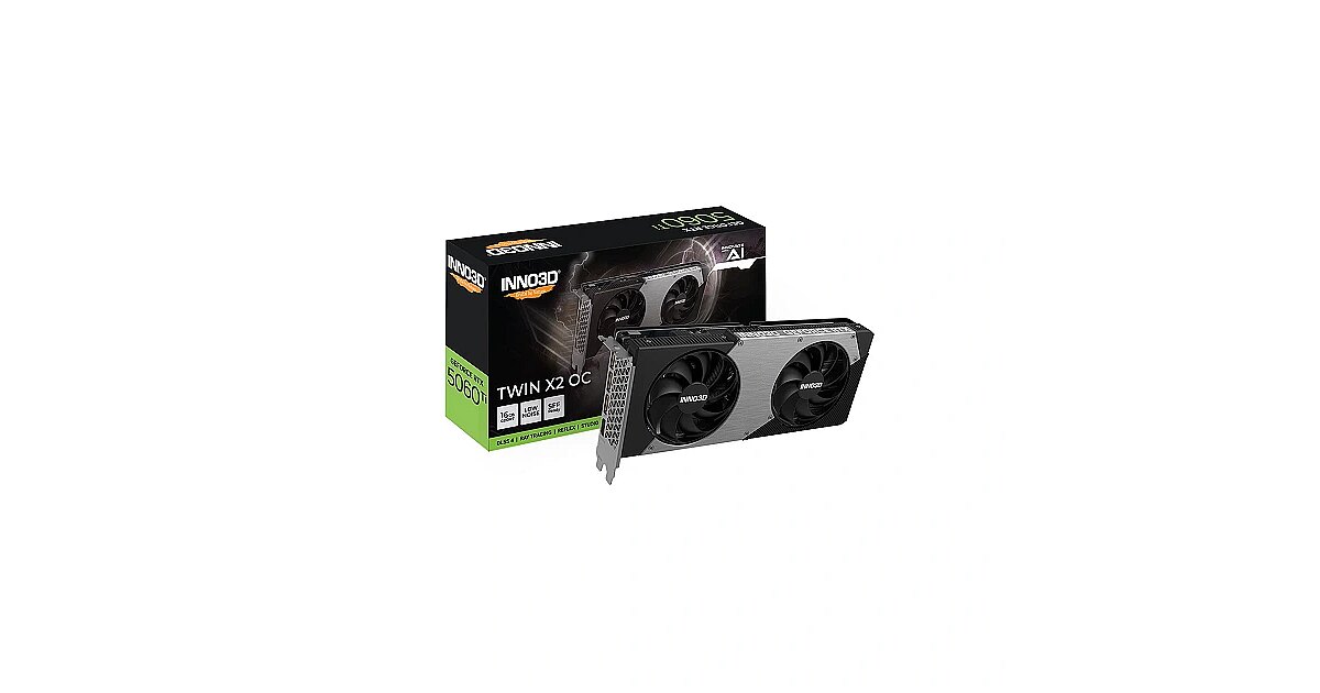 Inno3d GeForce RTX 5060 Ti, 16GB GDDR7, TWIN X2 OC (DLSS 4) (N506T2 ...
